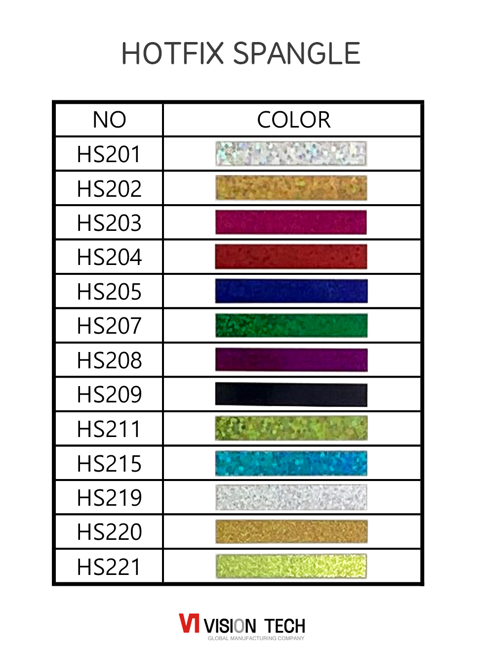 Hotfix spangle(Tape) | Vision Tech